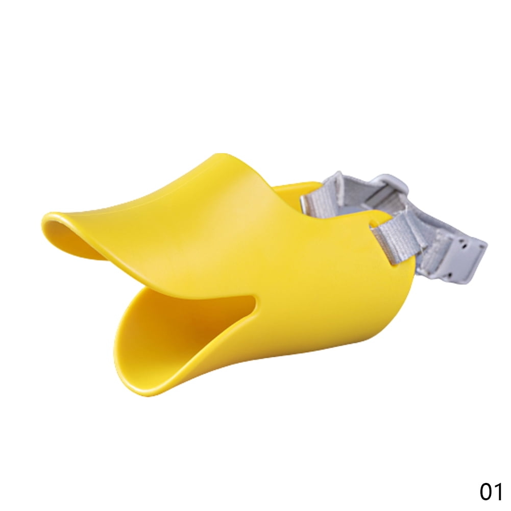 Pet Dog Muzzle Silicone Duck Mouth Mask Anti Bite Stop Barking Dog ...