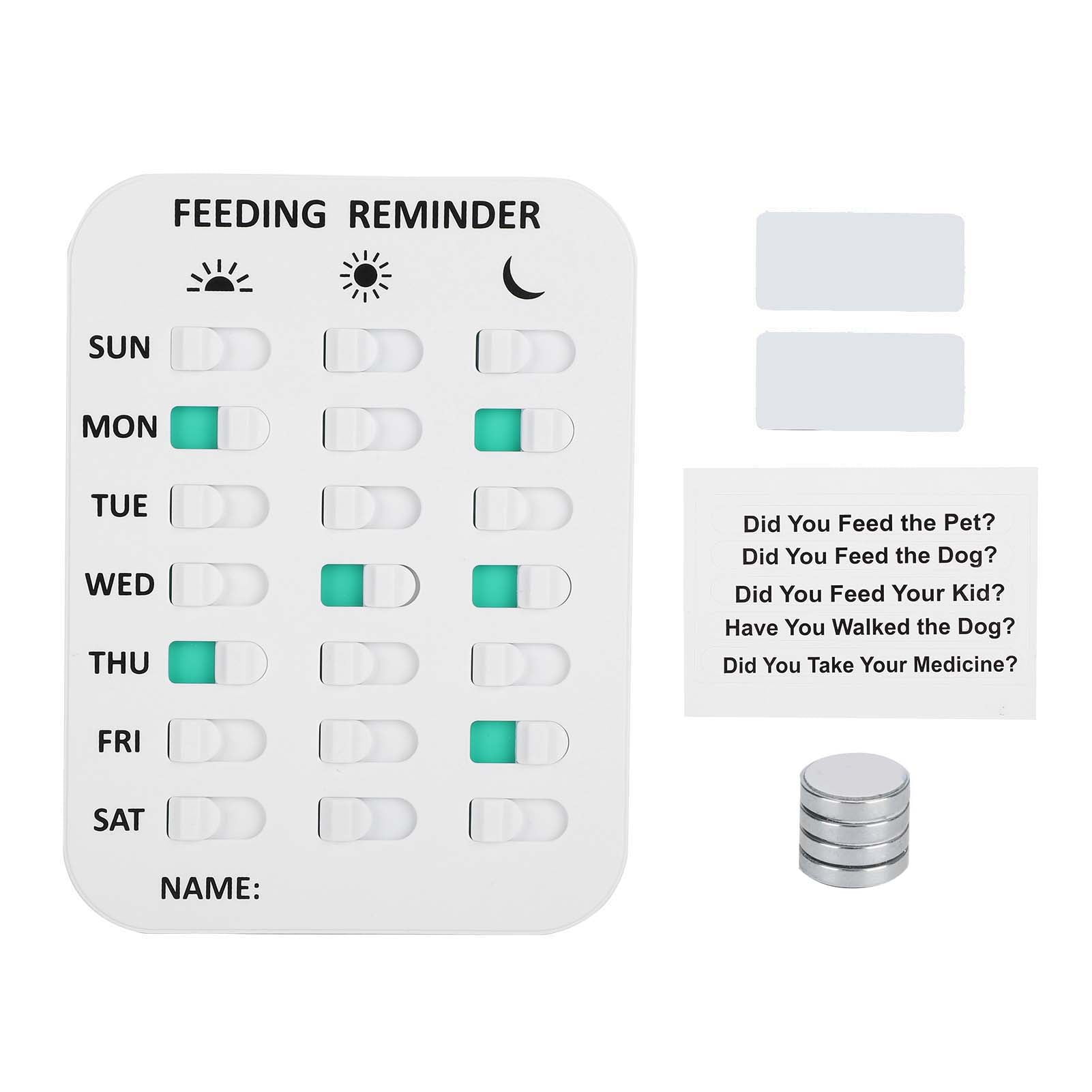 Pet Dog Pet Feeding Record Card Feeding Reminder Magnetic Reminder ...