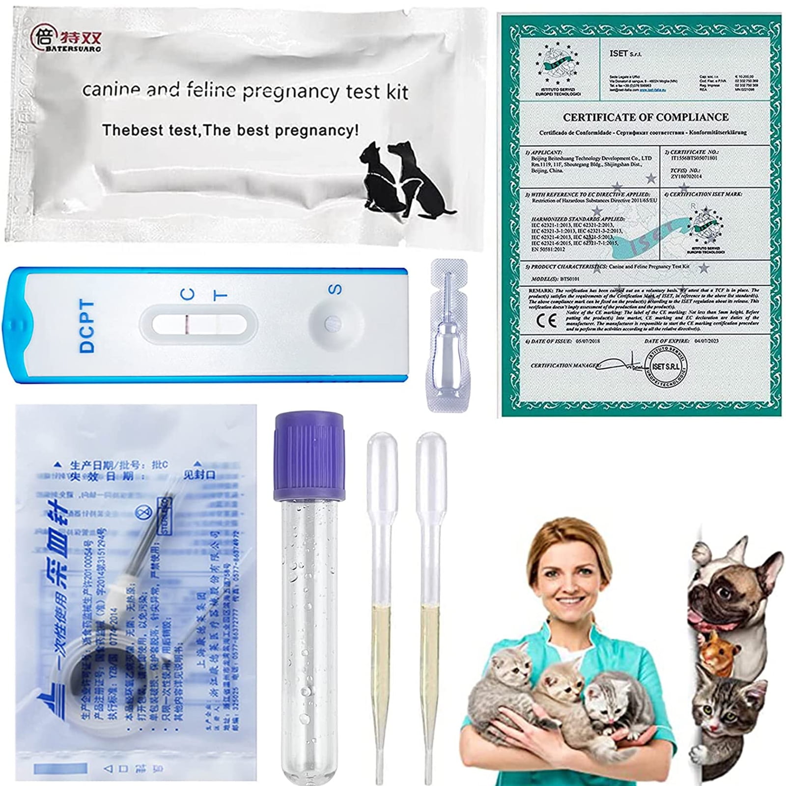 Canine Pregnancy Test Kit, Fast, Accurate Detection, Includes ...