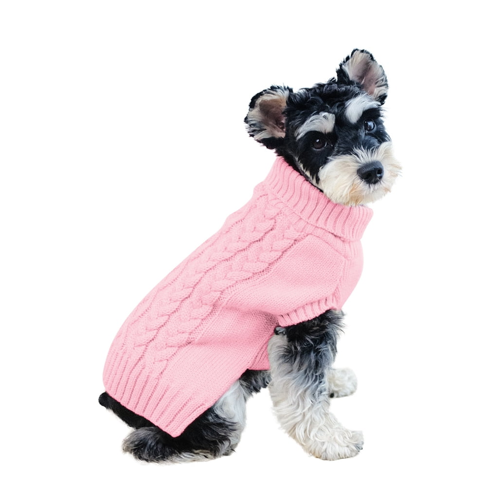 Pet Dog Sweaters Winter Cat Knitwear, Turtleneck Pullover Knit Puppy ...