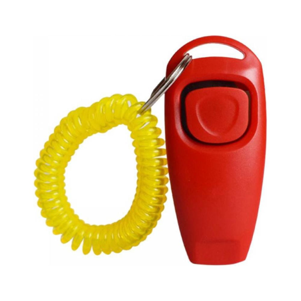 Pet Dog Training Clicker Portable With Wrist Strap 2 In 1 Lightweight ...