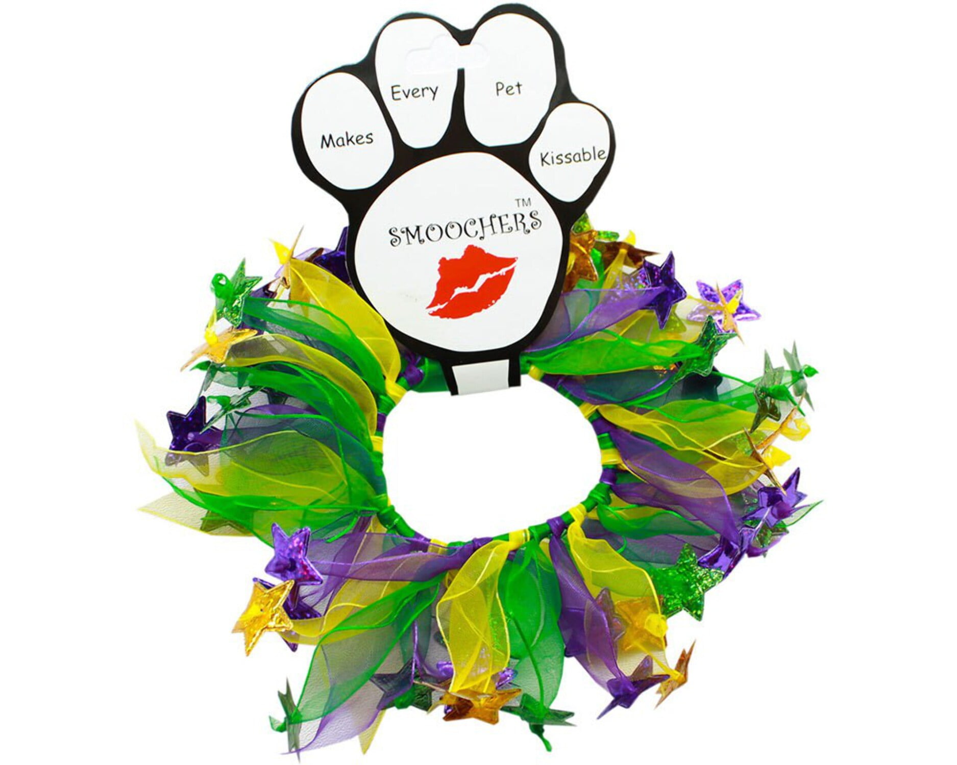 Pet, Dog and Cat Smoocher Pet Necklace, "Mardi Gras" - Walmart.com