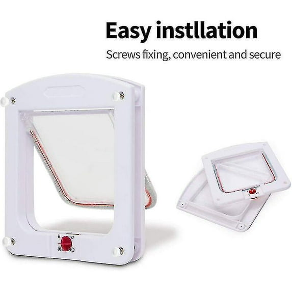 Pet Door For Cats Dogs Small Cat Door Microchip Door 4 Way Lockable ...