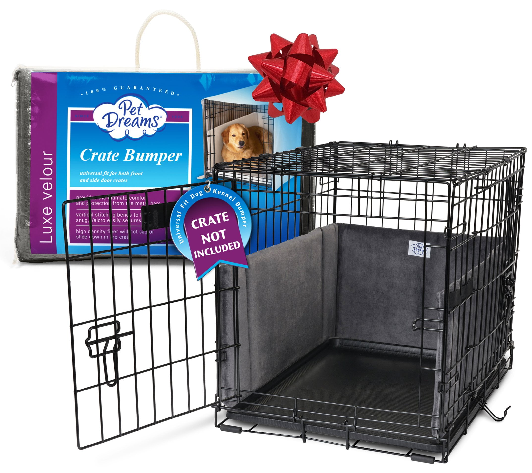 Pet Dreams Dog Crate Bumper- Dog Crate Bumpers for Inside Crate, Dog ...