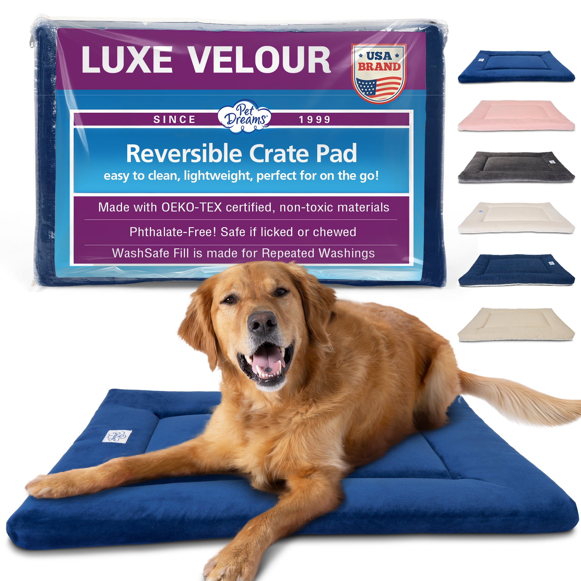 Pet Dreams Dog Crate Pad - Washable Kennel Mat, Crate Pads for Dog ...