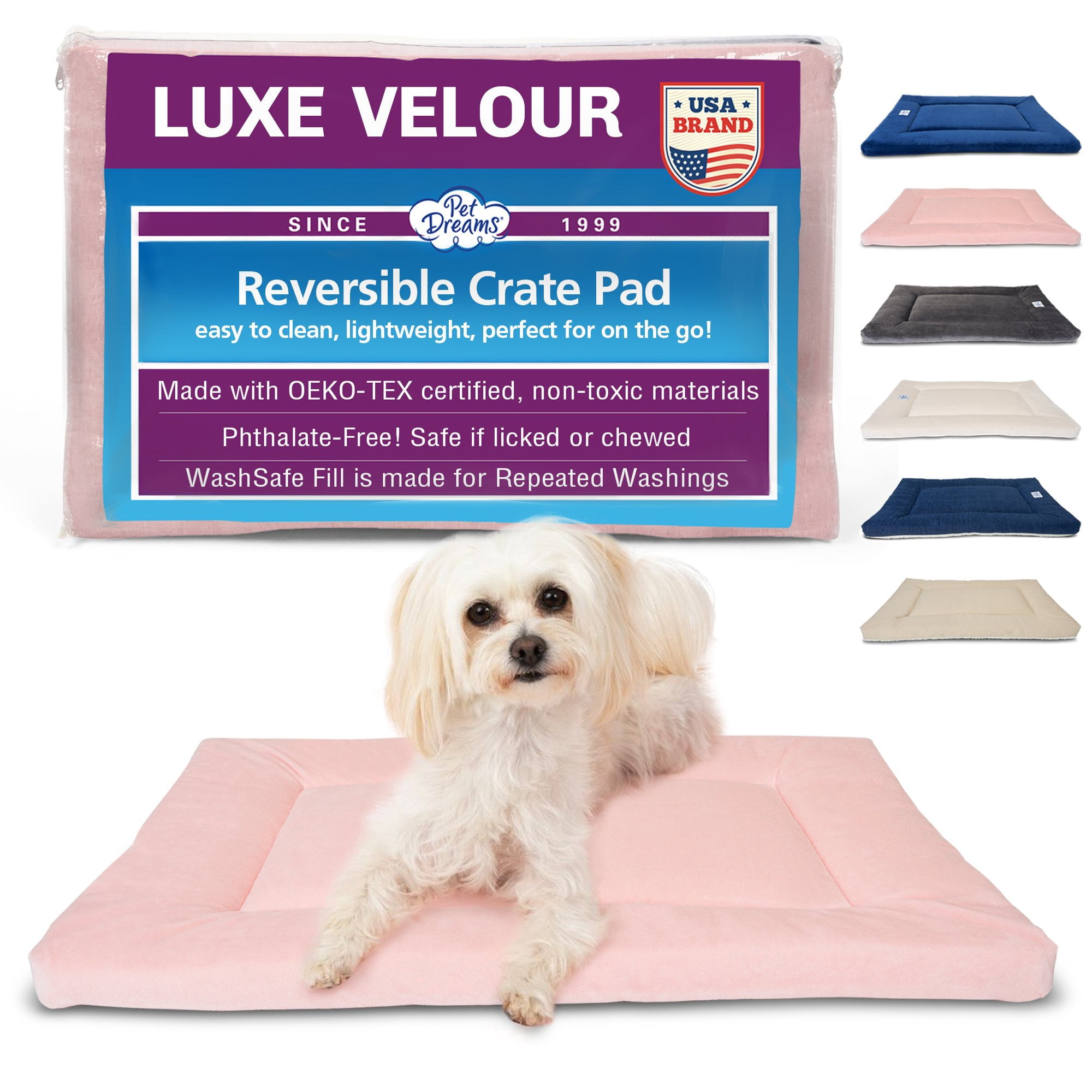 Pet Dreams Dog Crate Pad - Washable Kennel Mat, Crate Pads for Dog ...
