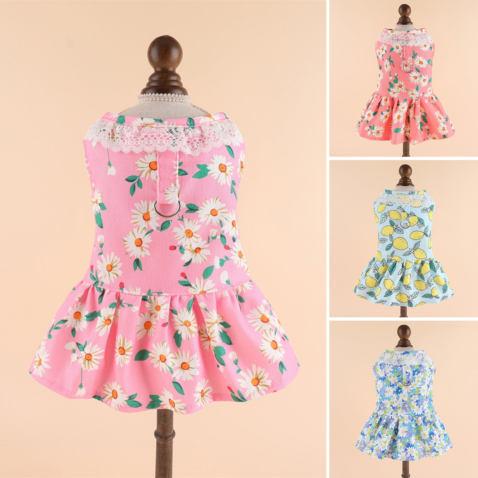 Pet Dress with Flower Decoration Charming Pet Dress with Flower Design ...