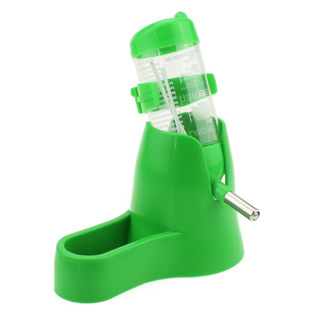 Pet Drinking Bottle with Food Container Base Hanging Water Feeding ...