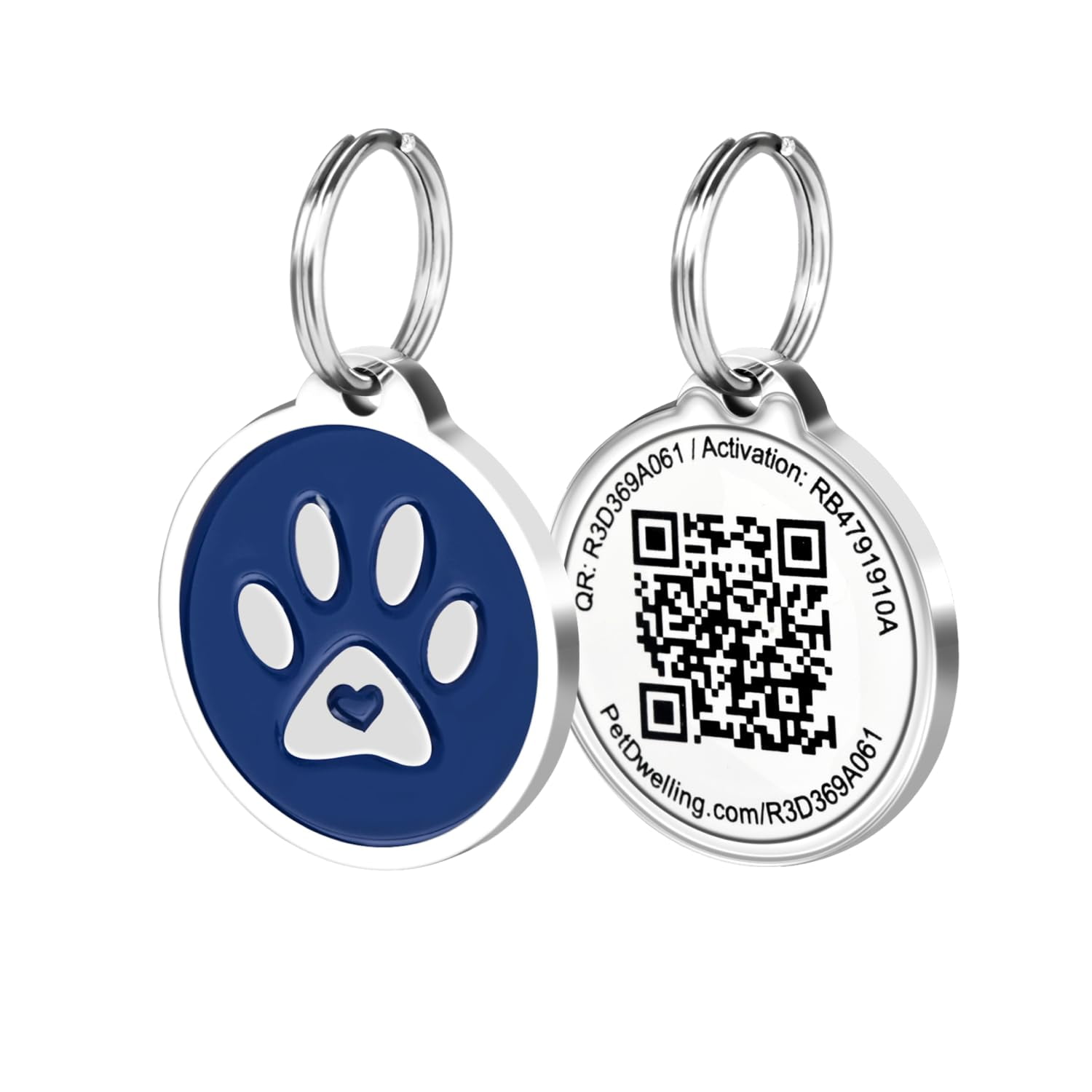 Pet Dwelling Premium Pet ID Tag for Dogs and Cats: Easy Scan QR Code ...