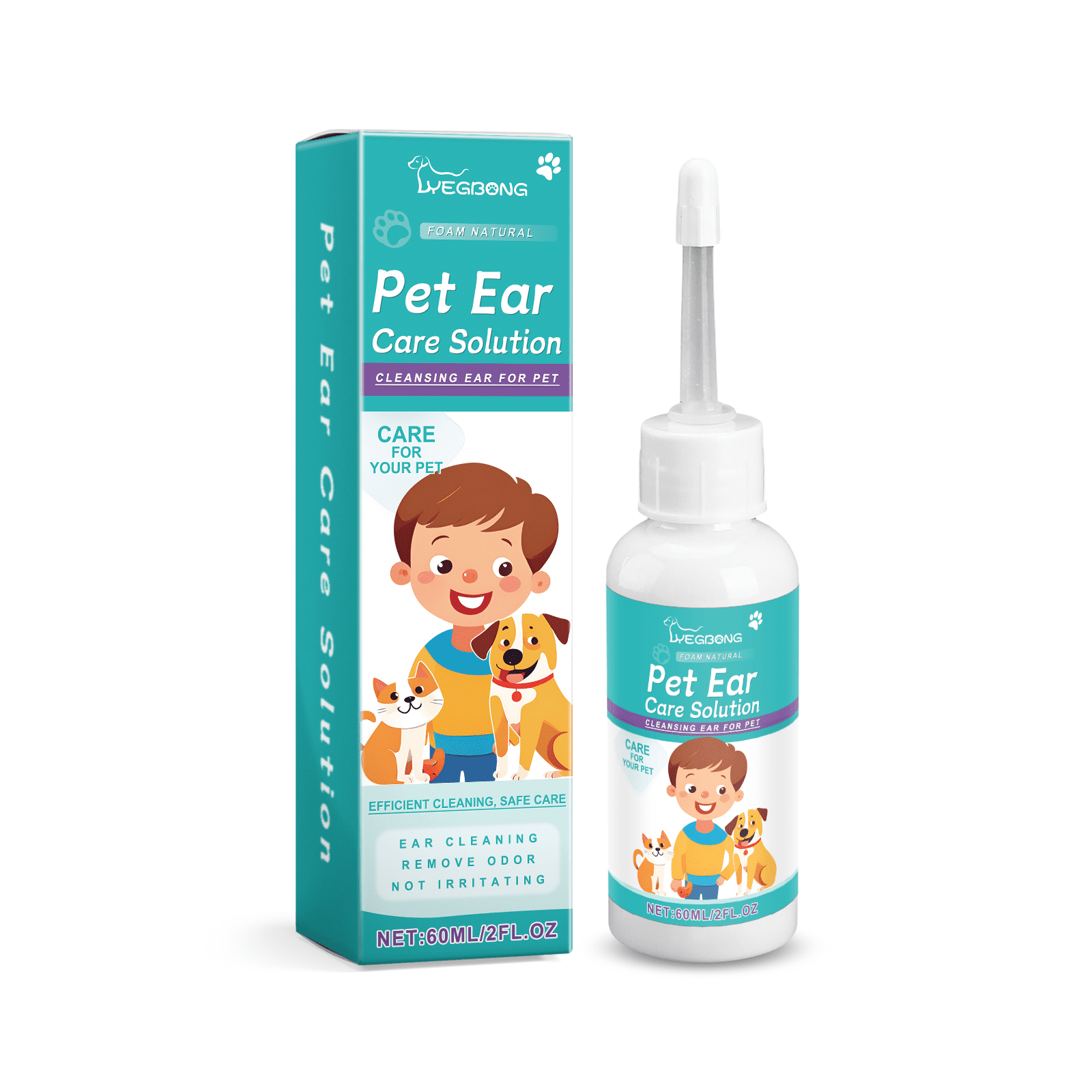 Pet Ear Cleaner For Cats And Dogs Ear Mites Relieve Discomfort ...
