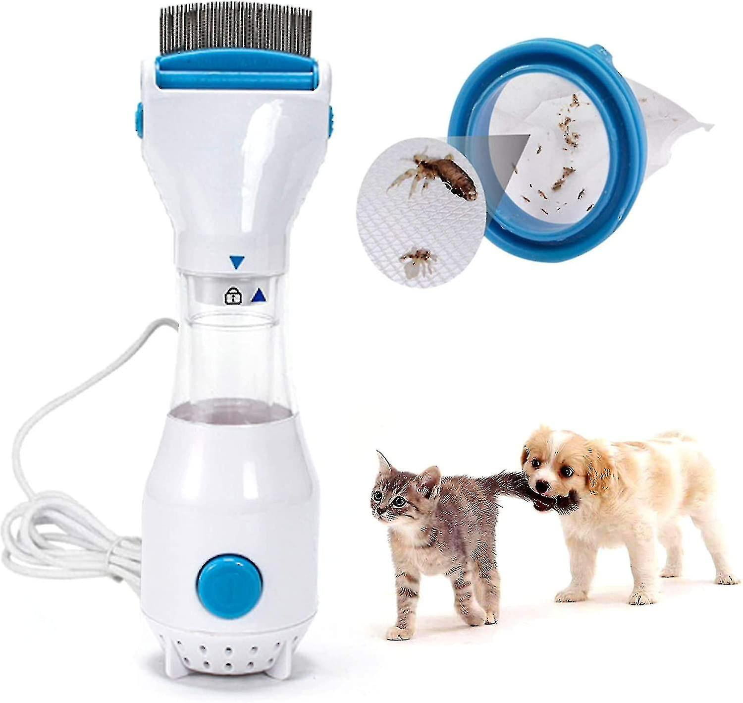 Pet Electric Flea Comb, Electric Lice Remover, Flea Cleaning Brush And ...