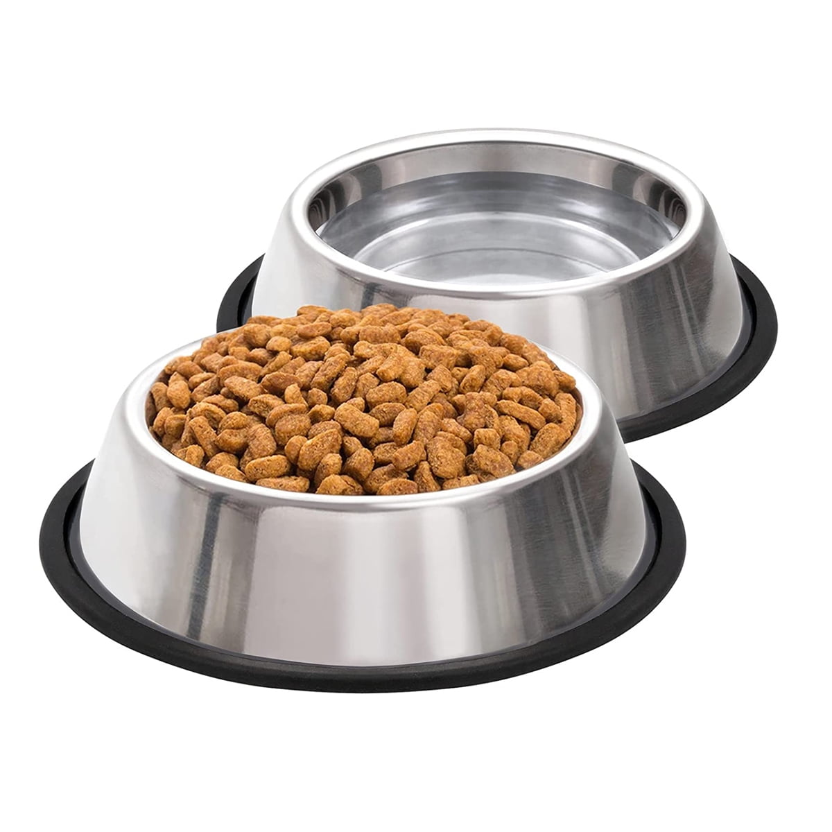 Pet Enjoy 2Pcs Non-Skid Stainless Steel Dog Bowls, Durable Metal Food ...