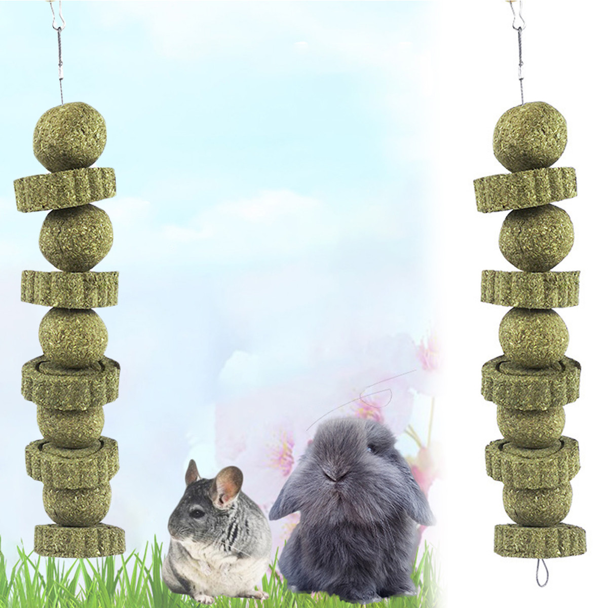 Pet Enjoy Bunny Chew Toys for Teeth, Molar Rabbit Toys Natural Organic ...