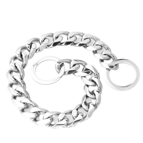 Pet Enjoy Heavy Duty Choker Dog Chains with Safety Lock,Gold/Silver ...