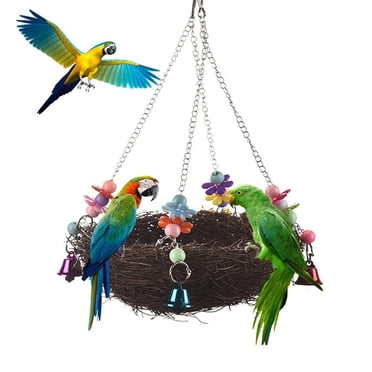 PrimePets Small Bird Toys, 13Pcs Accessories, Perch & Swing for ...
