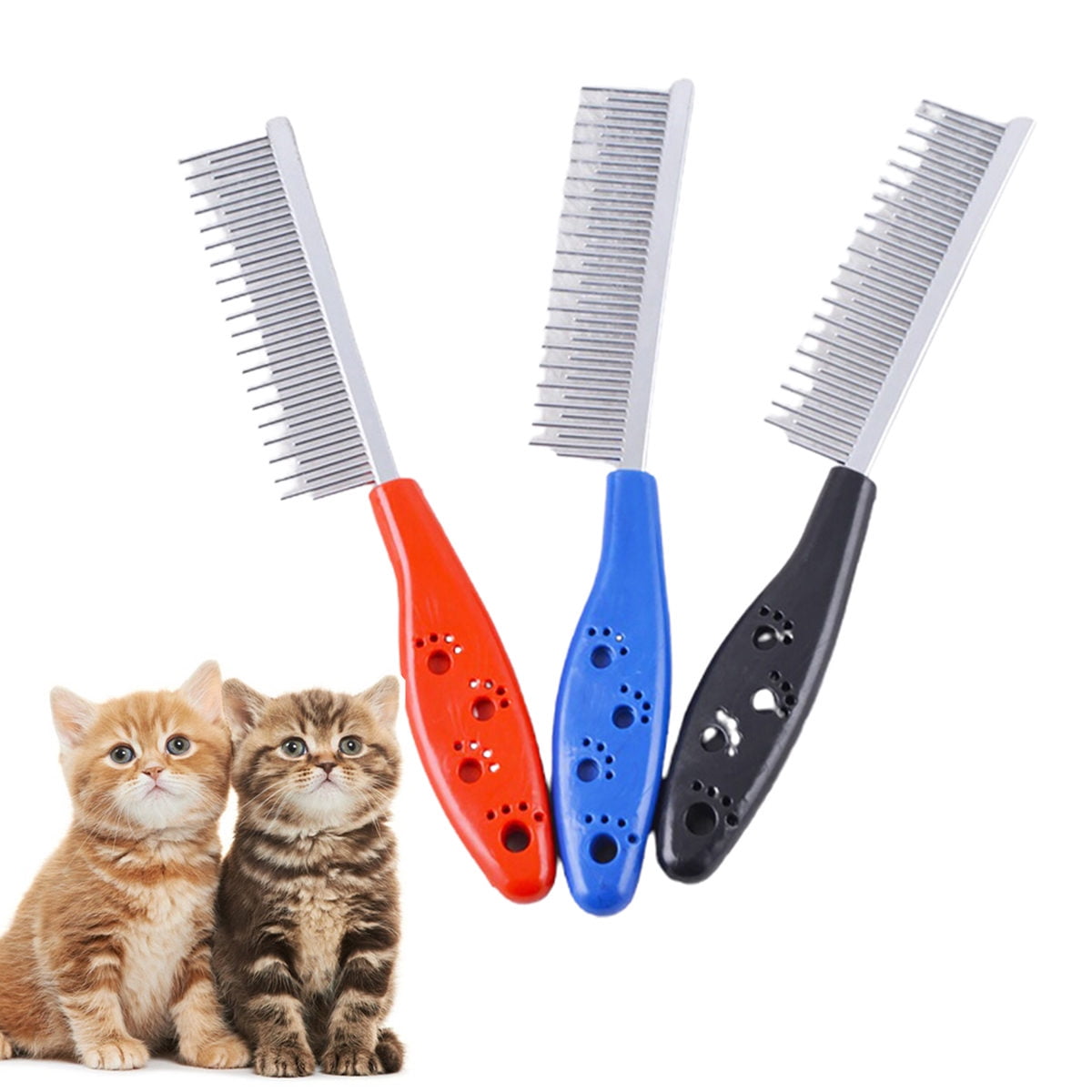 Pet Enjoy Paw Pattern Long Handles Pet Comb,Portable Pet Dog Cat Comb ...