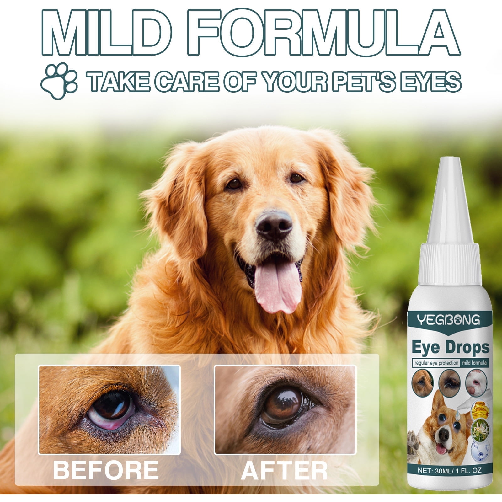 Pet Eye Drops, Pet Eye Cleaning Eye Drops For Cats Dogs, Home Dog Eye ...
