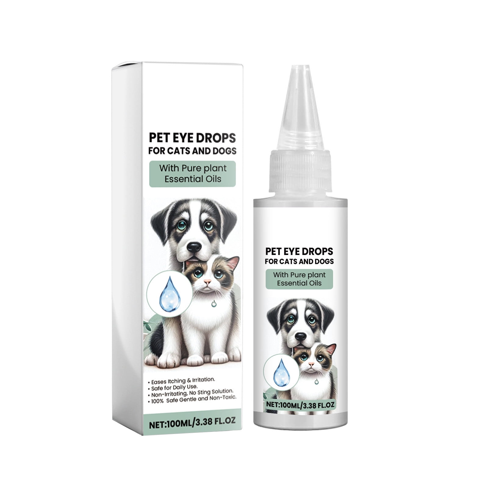 BXIRSM Pet Eye Drops Pet Eye Cleaning Eye Drops For Cats Dogs Home Dog ...
