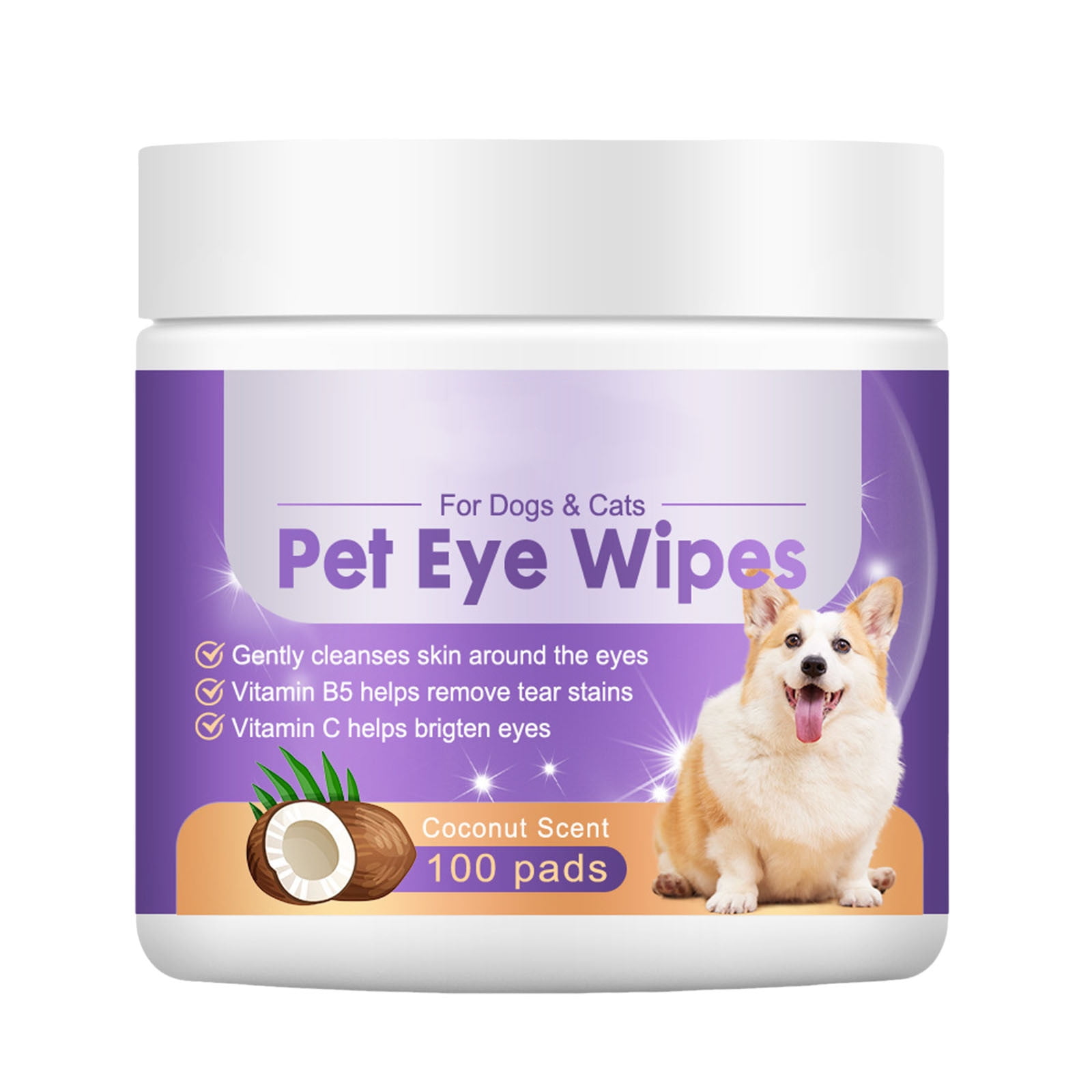 Pet Eye Wipes for Dogs and Cats, Gently Wipe to Remove Tears, Discharge ...