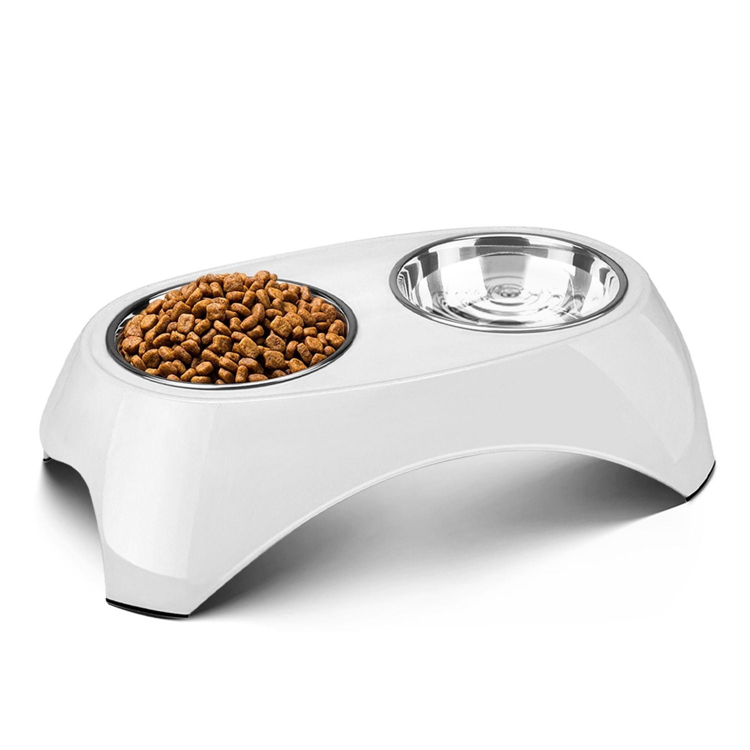 Pet Feeder Bowls Double Stainless Steel (Set of 2) - Removable Raised ...