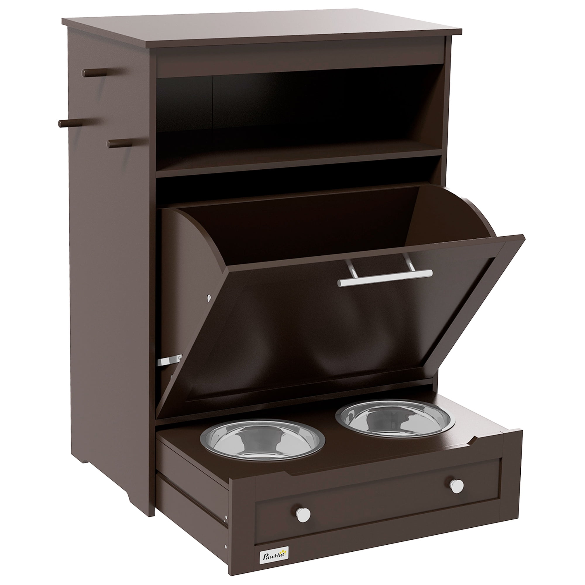 Pet Feeder Station, Storage Cabinet Dog Food Storage Container with ...