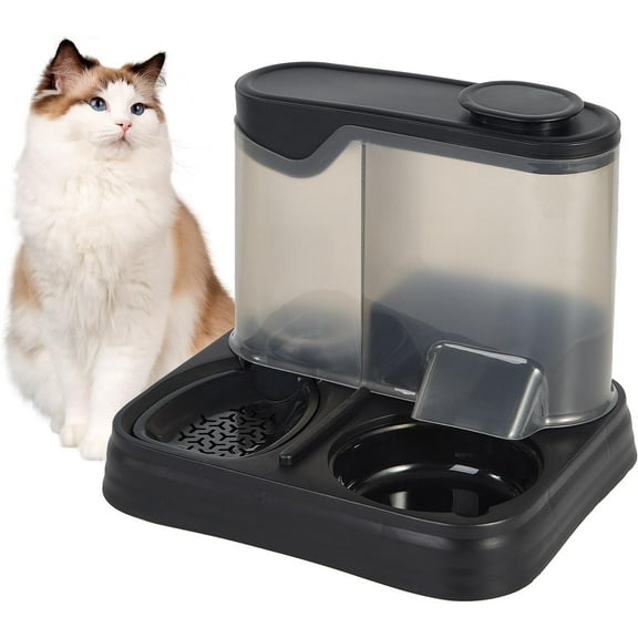 Automatic Dog and Cat Food Feeder and Water Dispenser Set with ...