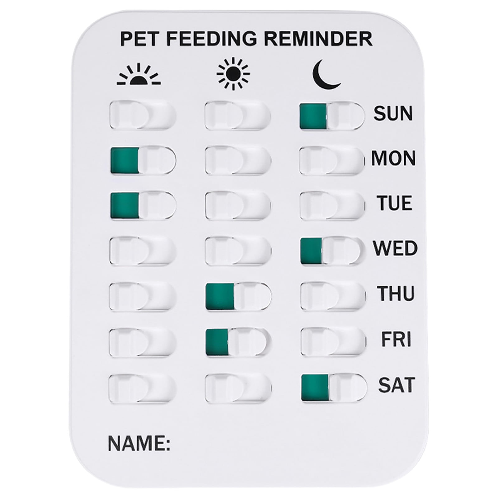 Pet Feeding Reminder for Dogs & Cats - & Adhesive Tracking Chart, 3x ...