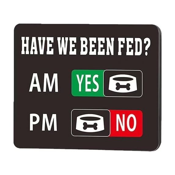 Pet Feeding Reminder Sign for Fridge - Magnetic AM/PM Tracker with Yes ...