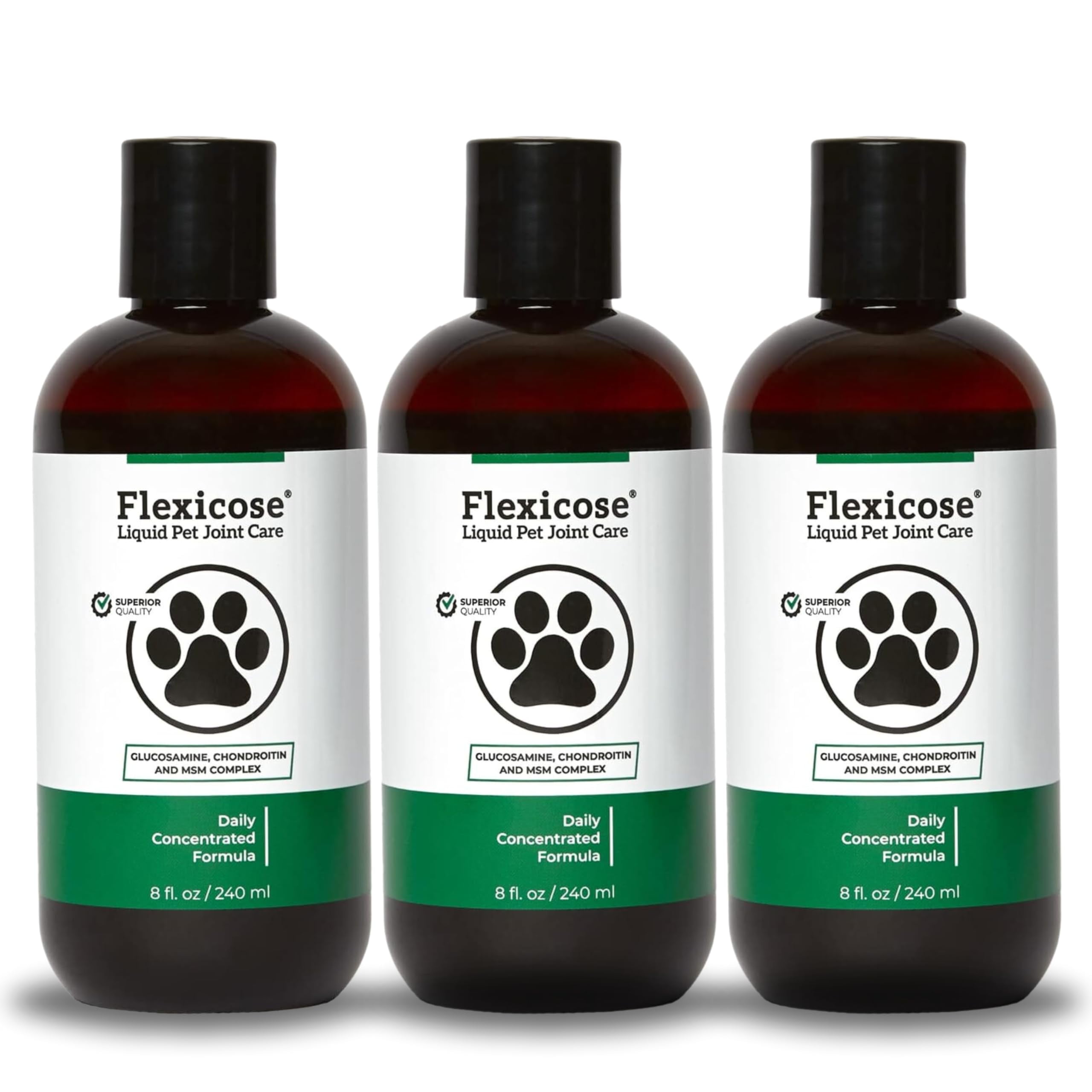 Pet Flexicose All Natural Dog Hip Joint Care and Support 3 Bottles ...