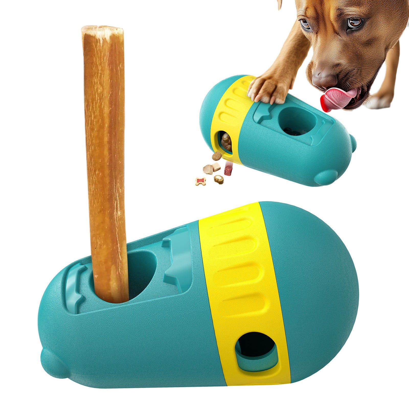 Pet Food Leakage Ball And Snack Stick Holder For Dogs Cats, Multi ...