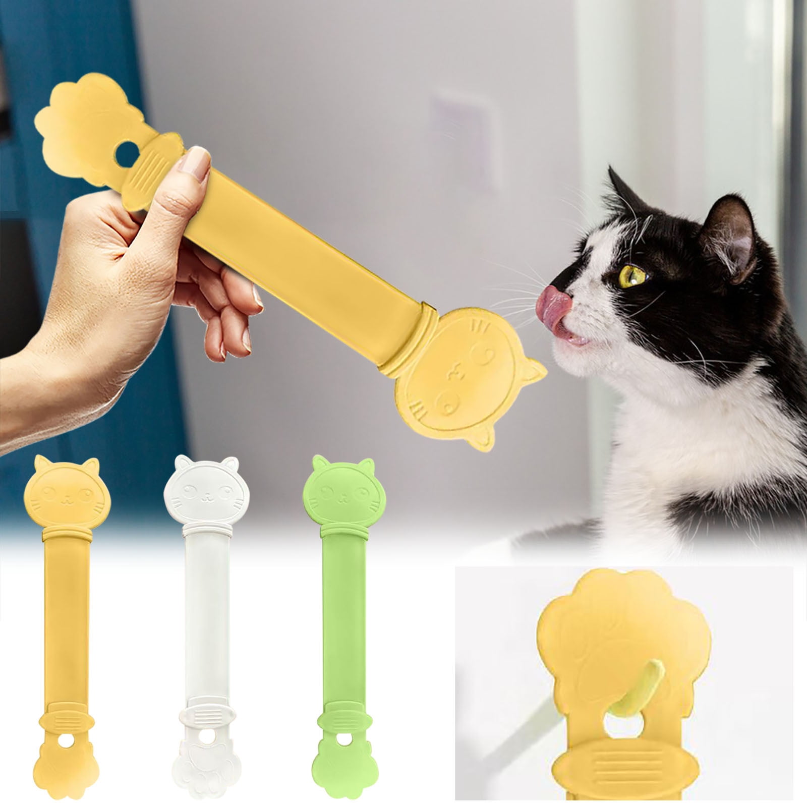 Pet Food Spoon Lickable Cats Treats Spoon Wet Cats Food Storage for ...