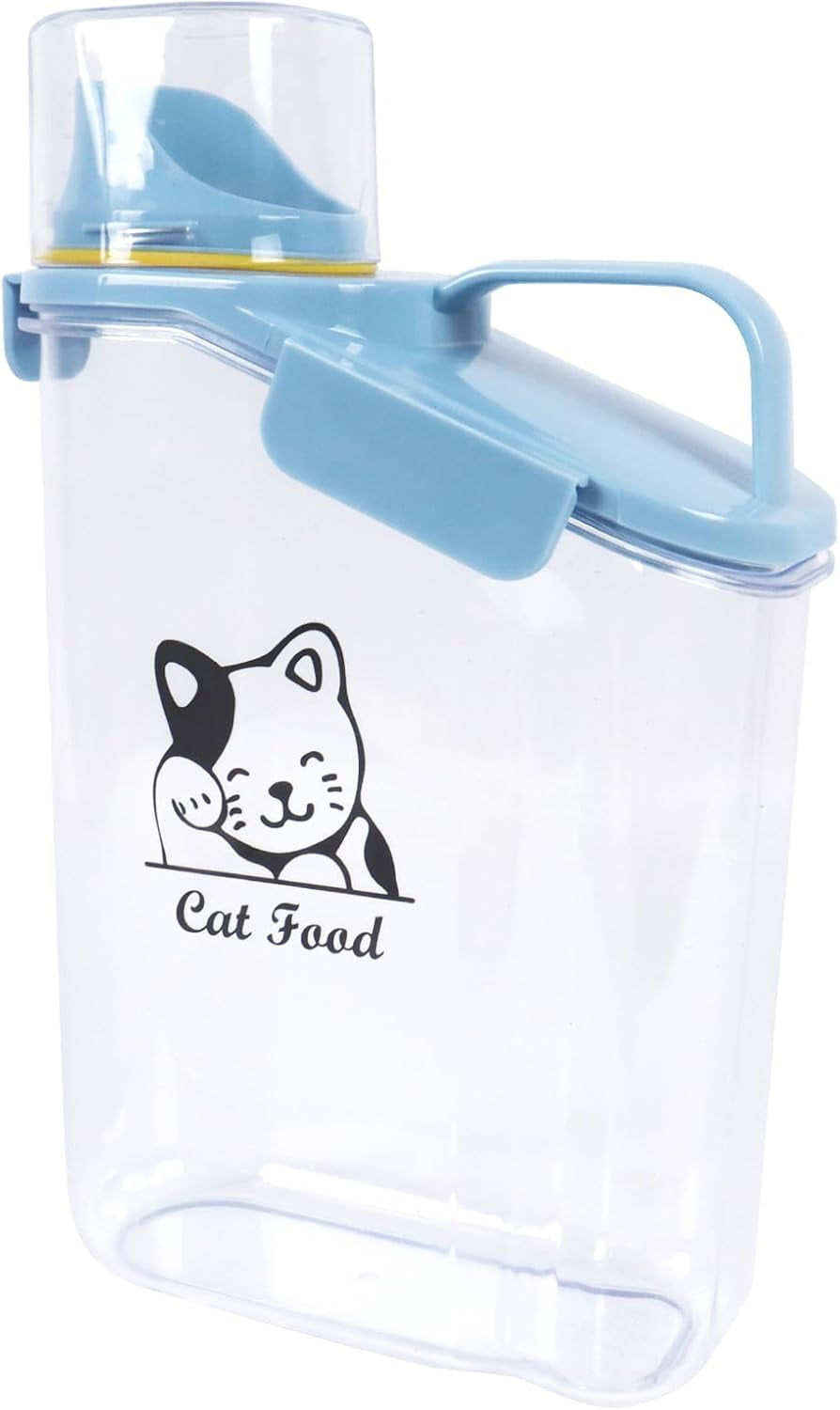 Pet Food Storage Container Airtight Cat Food Container with Measuring ...