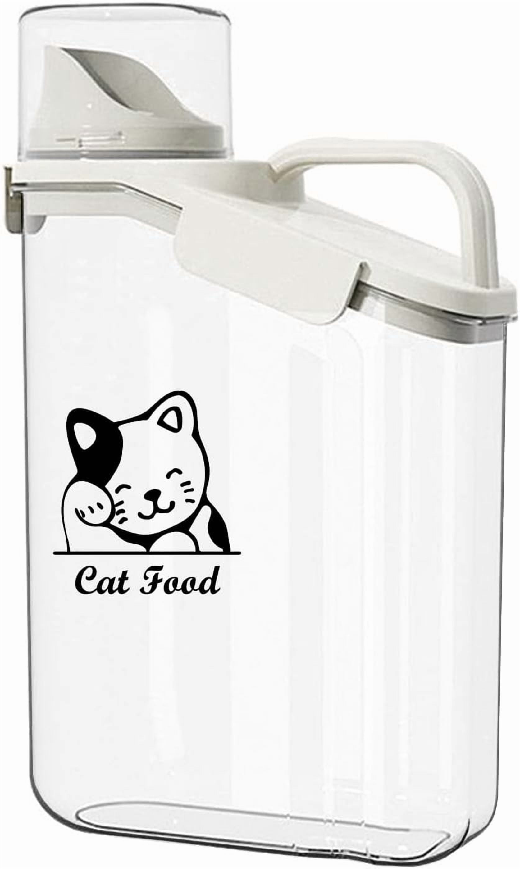 Pet Food Storage Container Airtight Cat Food Container with Measuring ...