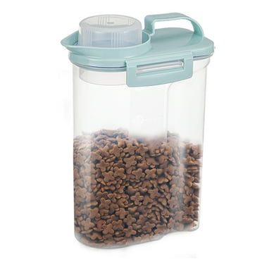GreenJoy 2-Pack Pet Food Container with Plastic Lid, 2.5L/2lb Dog & Cat ...