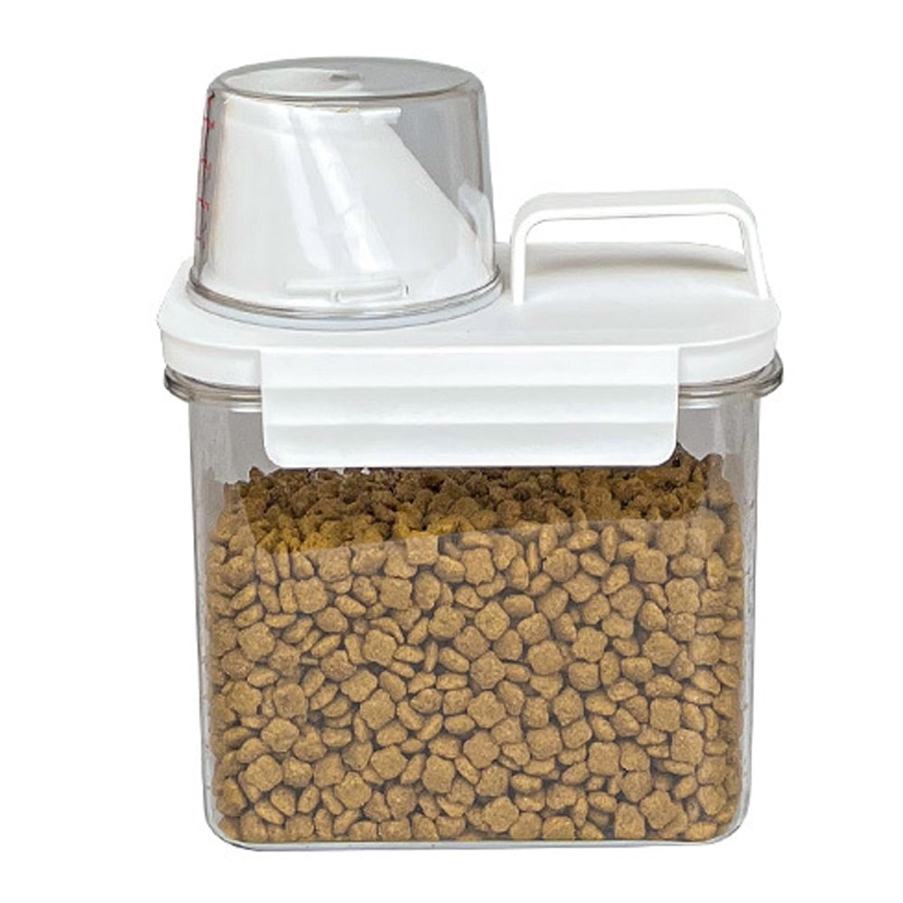 Pet Food Storage Container with Graduated Cup and Seal Buckles Food ...