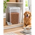 Pet Food Storage Tub with Built-in Scoop, Clear Dry Dog & Cat Food ...