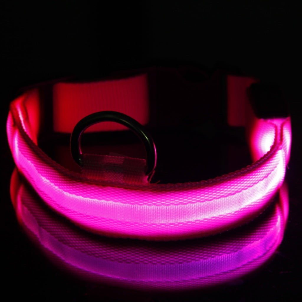 Pet For Lighted Up Nylon Solid Dog Glow Necklace Pet Collars ...