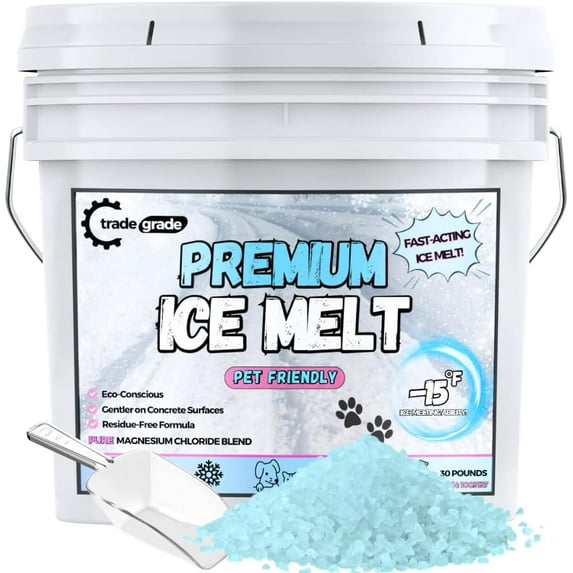 Pet-Friendly Ice Melt - Fast Acting Magnesium Chloride Formula, Safer ...