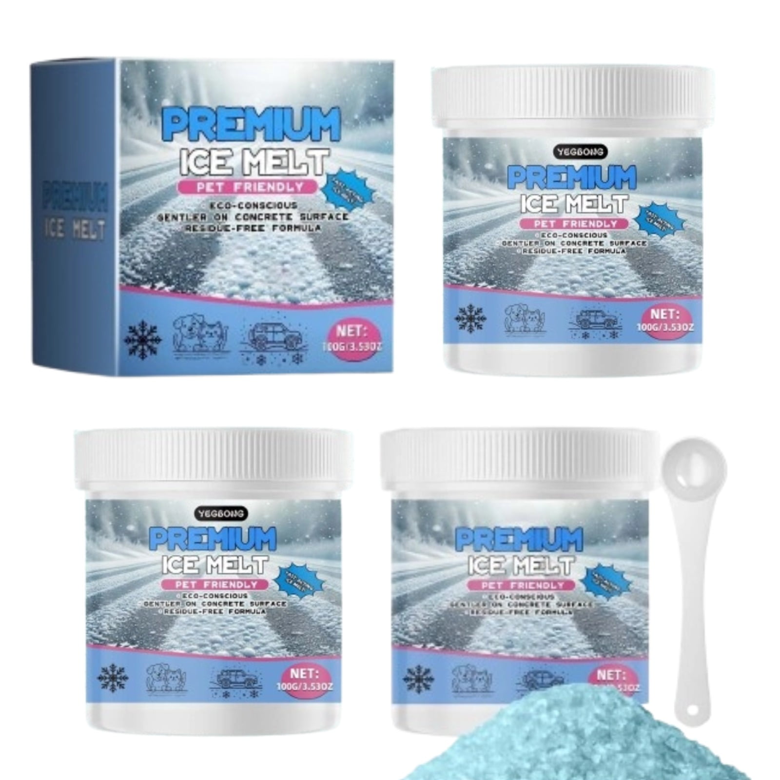 Pet-Friendly Ice Melt Pet Safe Ice Melt Snow Melter Reducing Potential ...