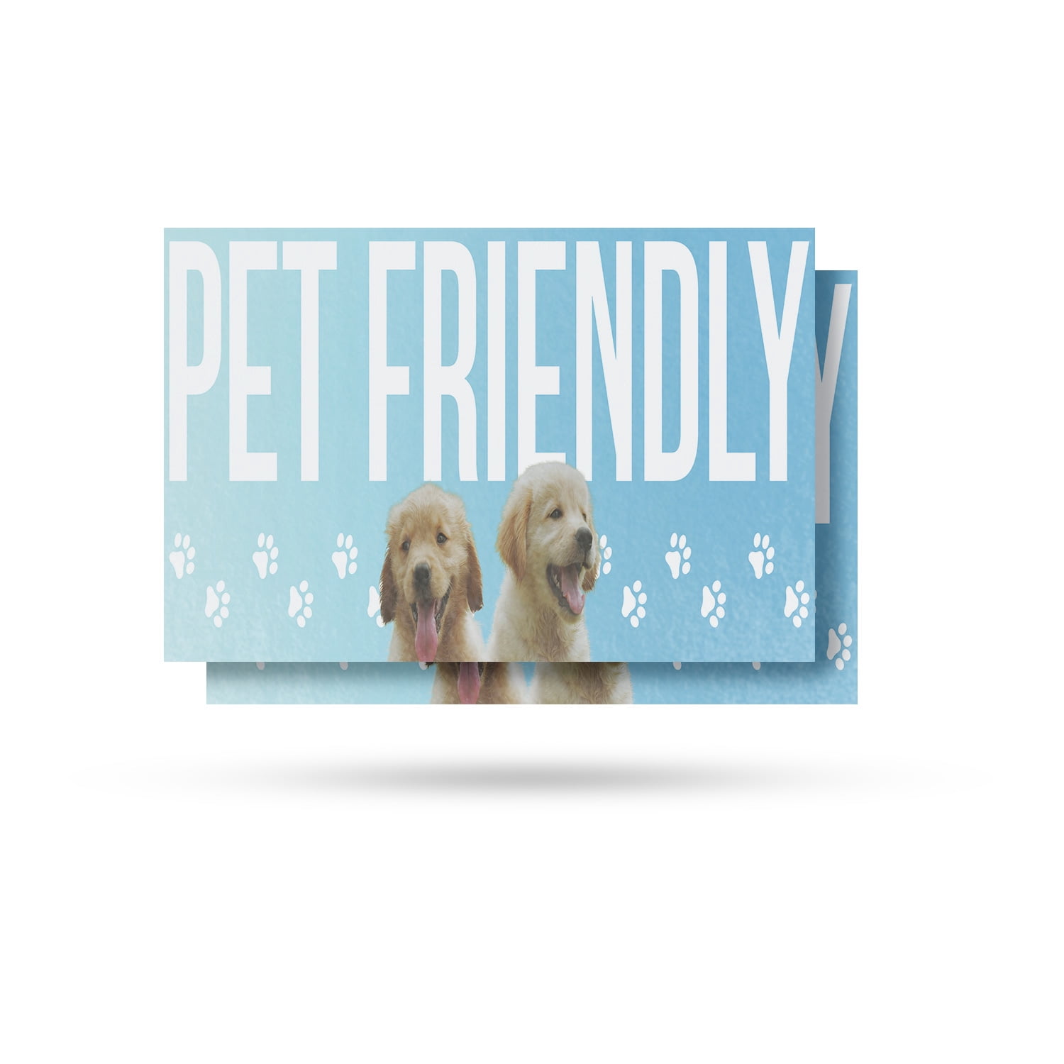 Pet Friendly Vinyl Decal 2 Pack of 24 Inch x 36 Inch Weatherproof Heavy ...