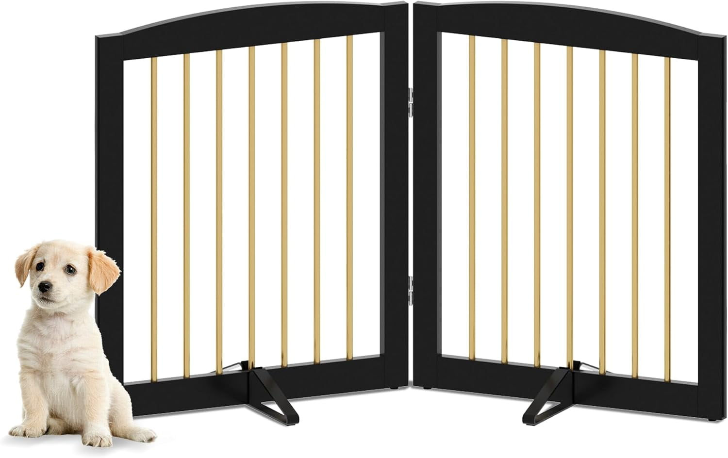 Pet Gate for Dogs, Foldable Wooden Dog Gate for House, Stairs, Doorways ...