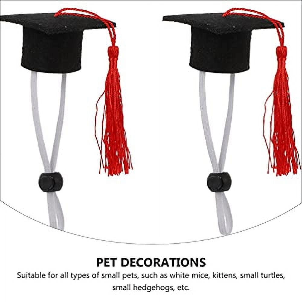 Pet Graduation Caps with Bow Tie Small Animal Graduation Costume 4pcs ...