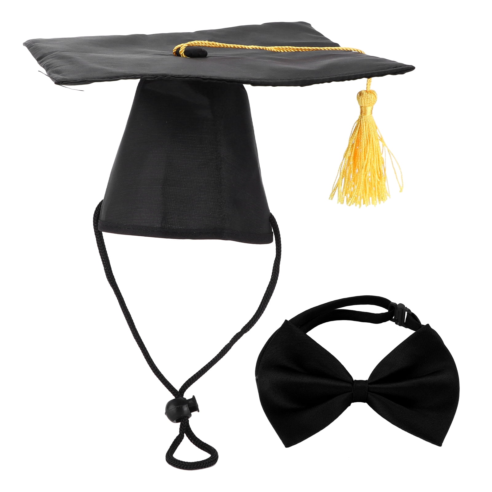 Pet Graduation Caps with Bow Tie Necktie Collar Dog Graduation Hats for ...