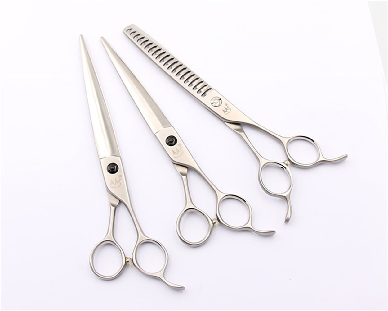 Pet Grooming Big Cut Straight Dog Hair Thin Fish Bone Scissors Tool Set ...
