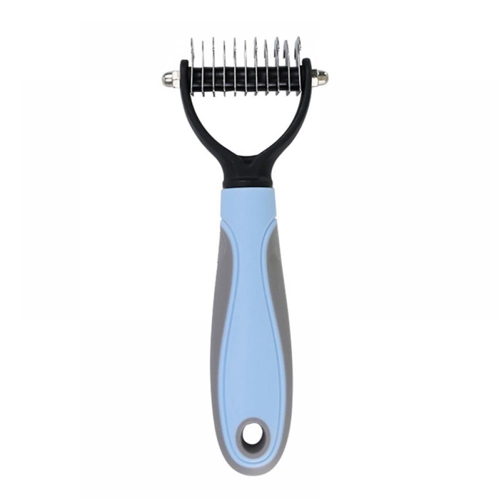 Pet Grooming Brush, 2 Sided Undercoat Rake for Dogs & Cats ...