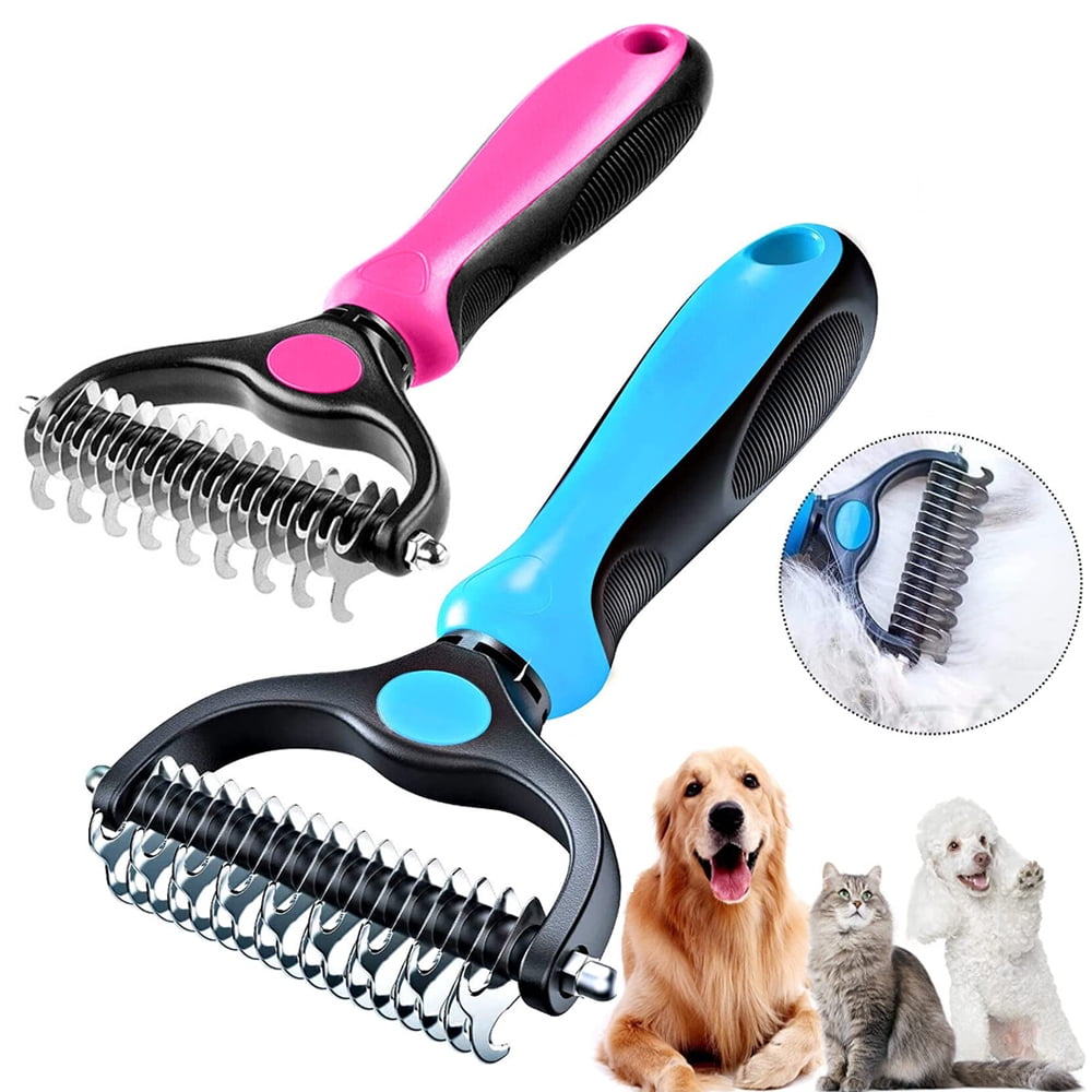 Saoqi Large Pet Grooming Comb, Deshedding & Dematting Rake for Long ...