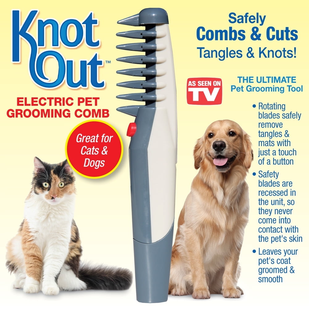 Pet Grooming Comb Knot Out Electric Pet Grooming Comb for Dogs Cats Pet ...