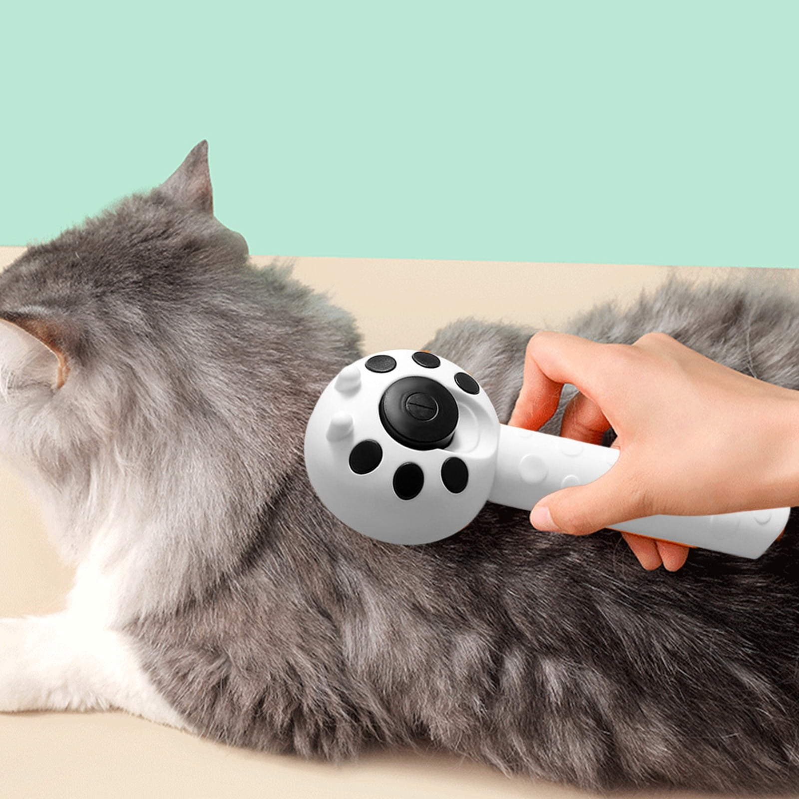 Pet Grooming Comb, Stainless Steel Needle Massage Brush, One Click Self ...