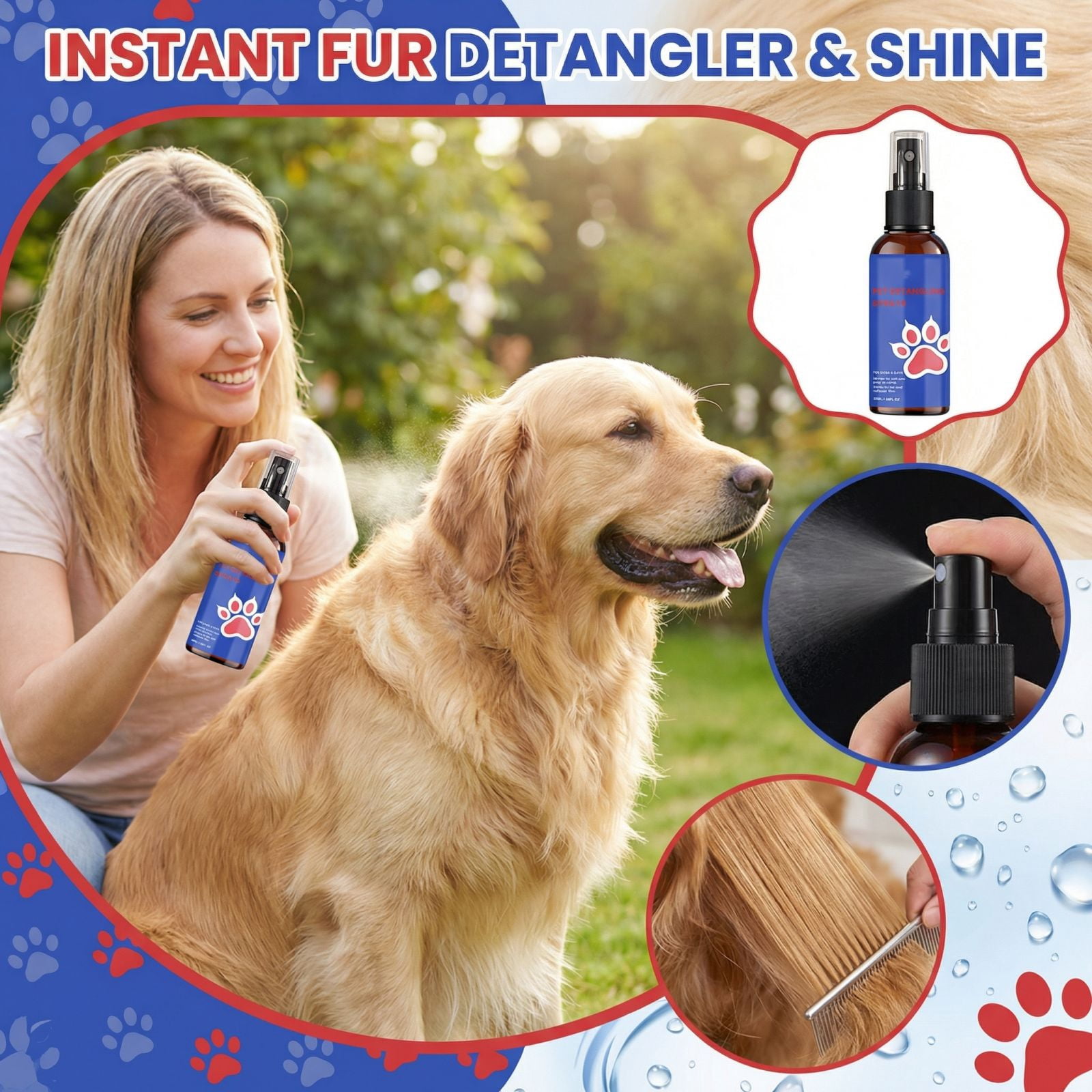 Pet Grooming, Dog, Dog, Detangler, Leaves Manageable, Amber Glass ...