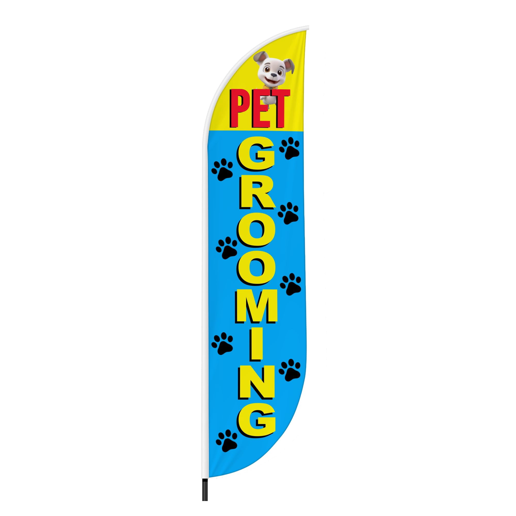 Pet Grooming Feather Flag(11.5Feetx2.5Feet) By Dreamcontroller ...